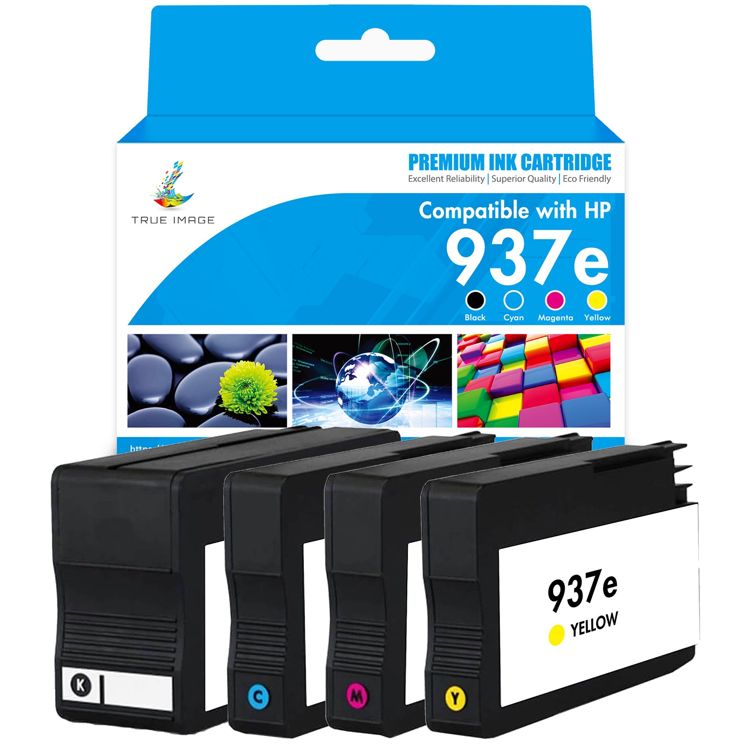 Compatible HP 937 937e CMYK Ink Cartridg