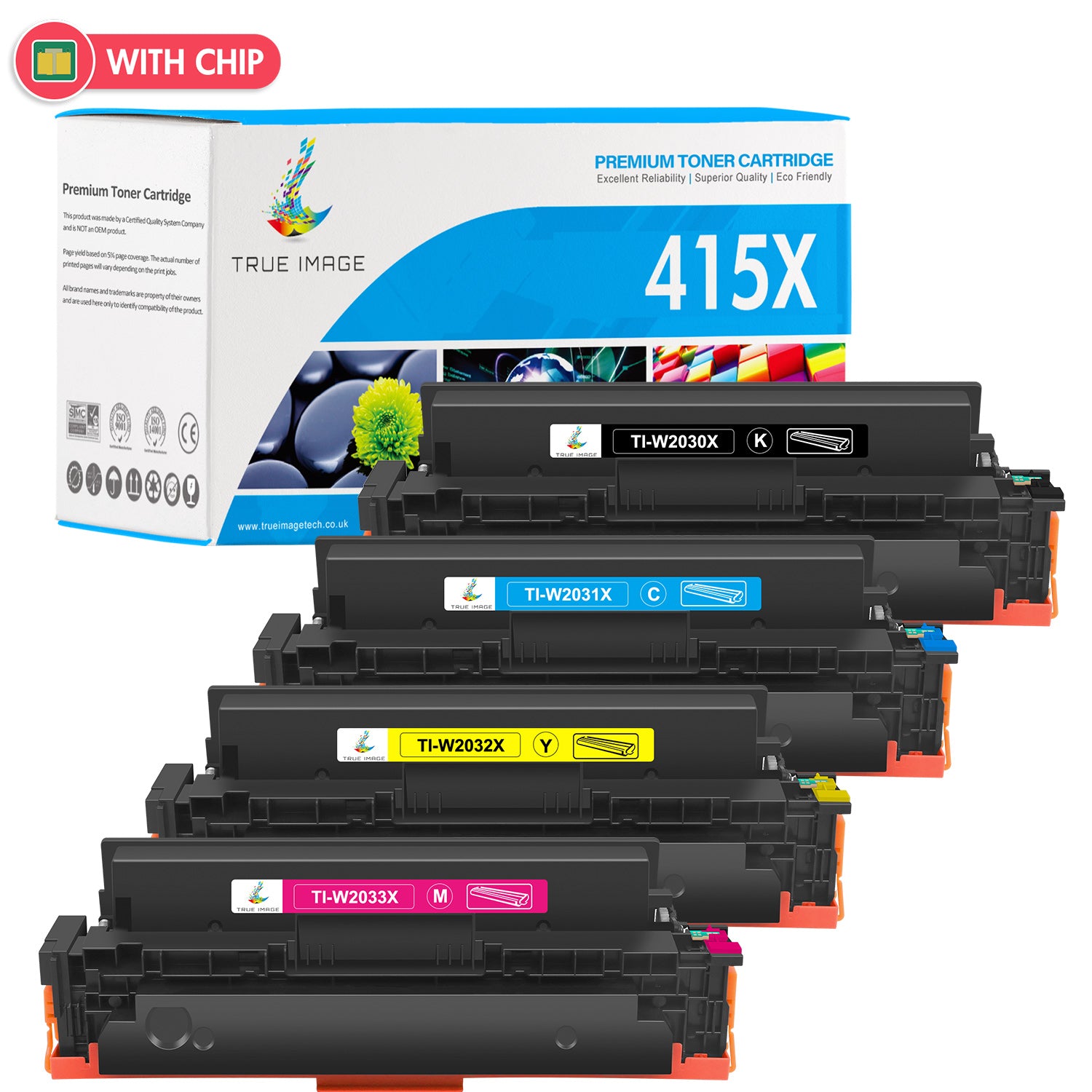 Compatible HP 415X Toner Cartridges 4 Pa